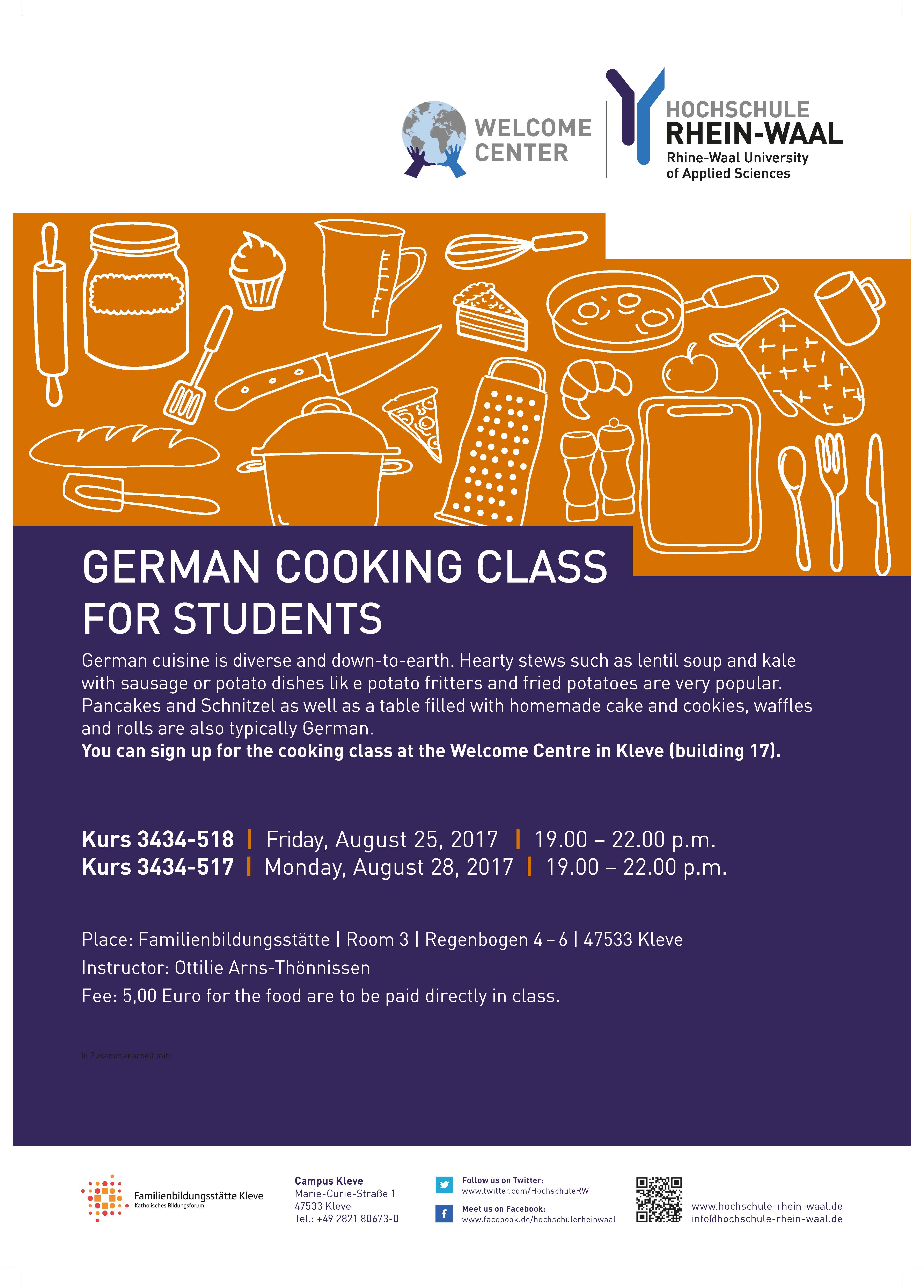 German Cooking Class | Rhine-Waal University of Applied Sciences